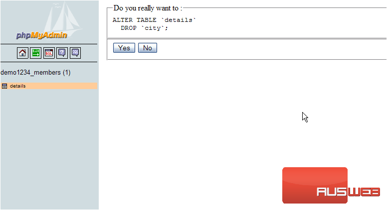 Delete Fields From A Database Using Phpmyadmin Web24